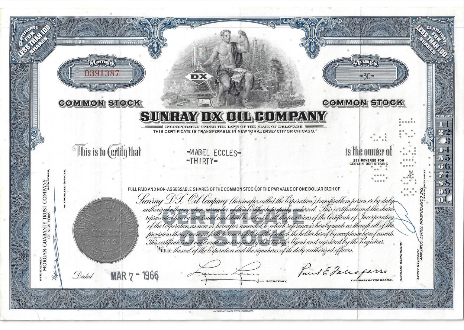Sunray Oil Company – Sunray DX Oil – Sunray Mid-Continent – Aktien ...